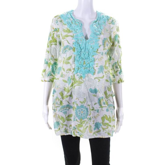 Roberta Roller Rabbit | Tops | Roberta Roller Rabbit Womens Embroidered ...